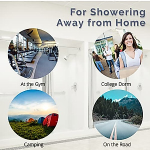 TERRA HOME XL Dorm Room Essentials for Girls and Guys with Extra Storage, Durable Mesh Bottom, Shoulder Strap, Keychain Holder and More - Bathroom - College - Travel Vacation Essentials (Blush Pink)