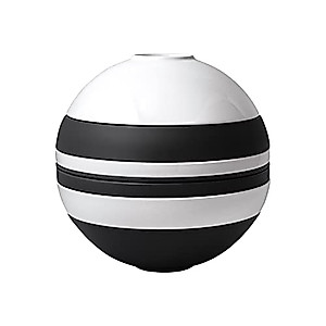 Villeroy & Boch Iconic La Boule, 7-Piece Dinnerware Set, Premium Porcelain, Dishwasher-Safe, Black, White