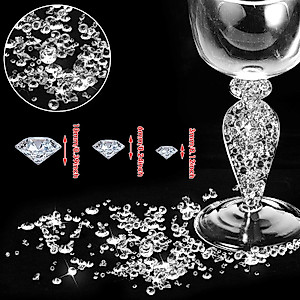 4000 Pcs Mini Clear Diamonds Diamond Vase Filler Acrylic Crystal Diamond Fillers In 3 Sizes Wedding Vase Fillers For Centerpieces Diamond Confetti Table Decorations Table Acrylic Crystal Scatter Gems