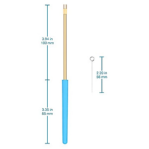 stonylab Inoculating Loops, 1 Reusable Inoculating Holder and 50 pcs Nichrome Inoculating Loops for Lab Microbiology