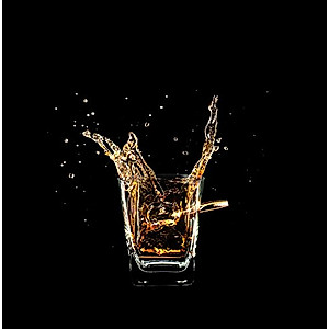 Barbuzzo Last Man Standing - Bullet Whiskey Glass - Durable Hand Blown Glass - Hand Sculpted with a Faux 50 Caliber Bullet - Great Man Gift and Addition to the Man Cave - Holds 10 Ounces