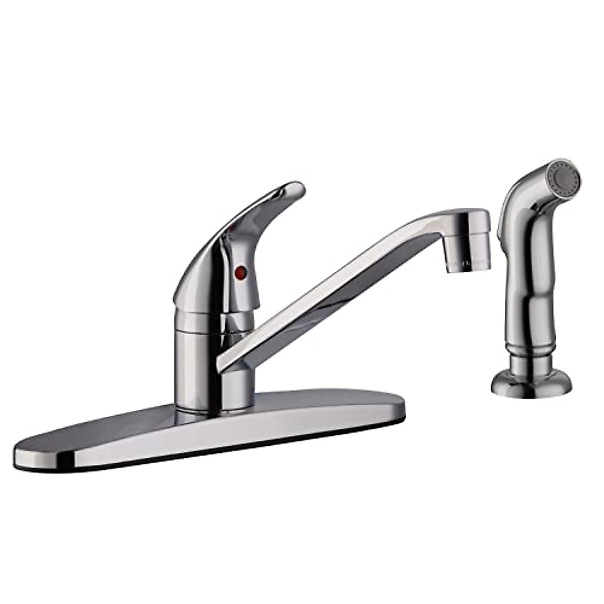 Design House 584037 Middleton Single Handle Kitchen Faucet with Side Sprayer, Polished Chrome