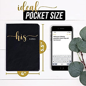 Prazoli Wedding Vow Books for Wedding Day Essentials, Cool Engagement Gifts for Couples, Wedding Registry Items, Supplies & Stuff, Mr and Mrs Gifts for Bride to Be, His and Hers Gifts Journal