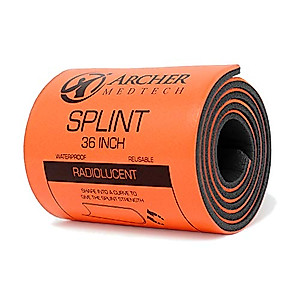 Universal First Aid Splint. Premium Quality Moldable Aluminum Splint for Injury Immobilization. Archer MedTech Brand