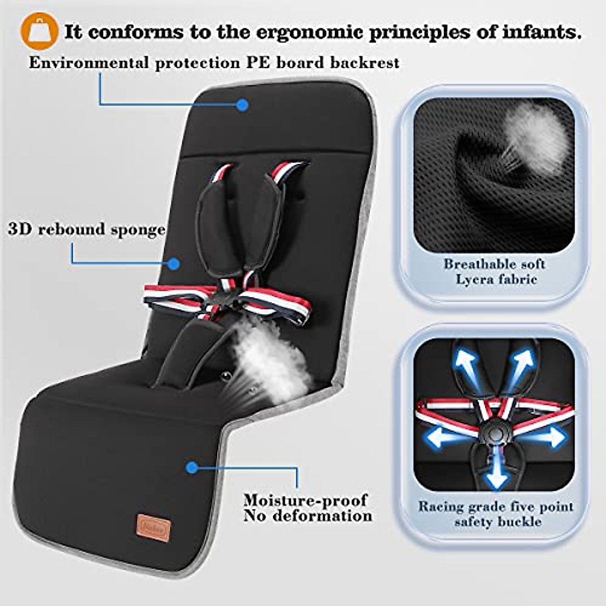 Blahoo Lightweight Baby Stroller, Folding Compact Travel Stroller for Airplane, Umbrella Stroller for Toddler(Pink)