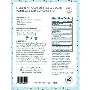 LillyBean by PastryBase Vanilla Bean Cupcake Mix, 12 OZ