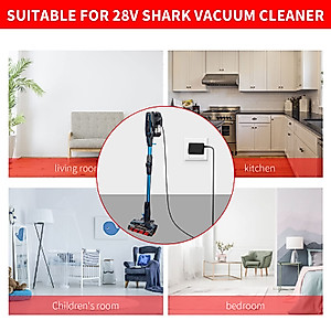 MEROM 28.8V AC Adapter Compatible with Shark Cordless Vacuum Charger Replacement Shark ION YLS0243A-T288080 IONFlex F30 F80 X30 X40 IR100 IR200 IR141 Vacmop Charger Cord