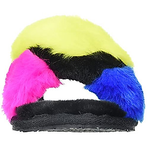 UGG Girls T Fluff Yeah Party Spots Slipper, Black, 10 Toddler