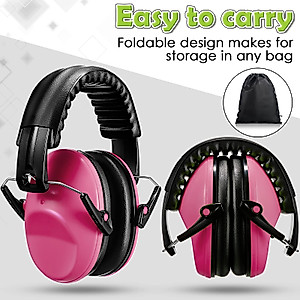 Konohan 3 Pack Noise Reduction Headphones for Kids Ear Protection Earmuffs Headphones for Autism Toddler Kids Ear Muffs 27db (Rose Red, Purple, Lake Blue)