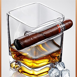 Kpcomforty 15.8oz Whiskey Glass Office Cup Holder Old Fashioned with Gift Box 2