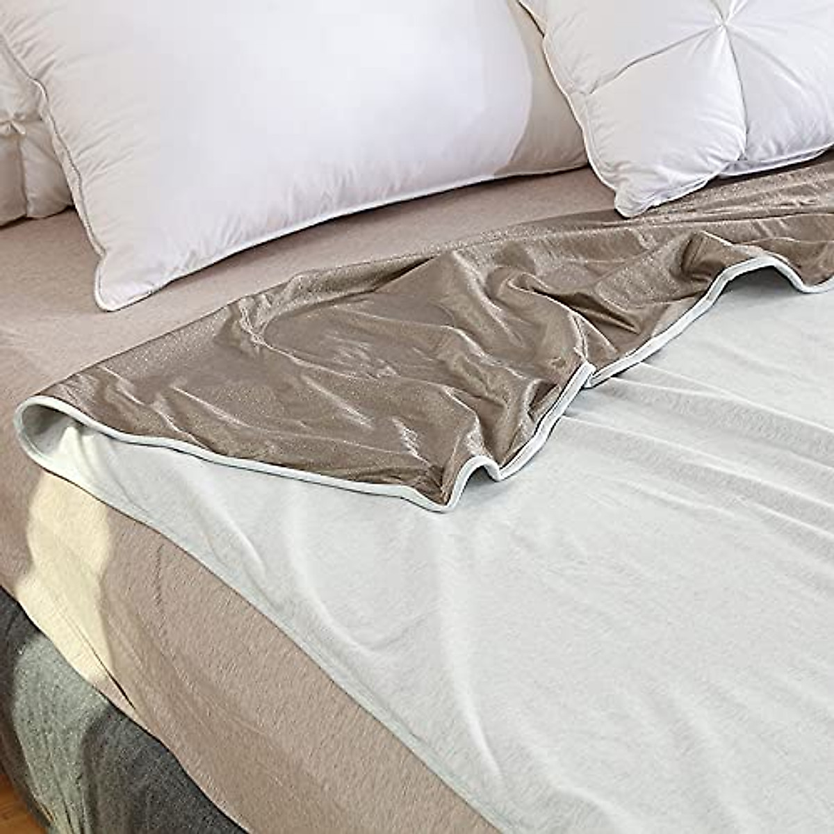 RADIABLOCK Adult EMF Protective Blanket, Organic, Anti-Radiation, Light Grey, 60''x78'' Twin Size - Thin, Gray