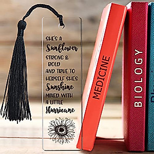 Sunshine Sunflower Strong Inspirational Funny Bookmark Gifts for Women Girls Lovers Bookworm Daughter Lovers Friend Sister Book Female Sister Gifts Friendship Gifts