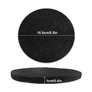 KingBra 6Pcs 6.5 Inch Charcoal Filters for Kitchen Compost Bin, Replacement Activated Carbon Filters for Countertop Compost Pail Home Bucket Refill Sets, Round