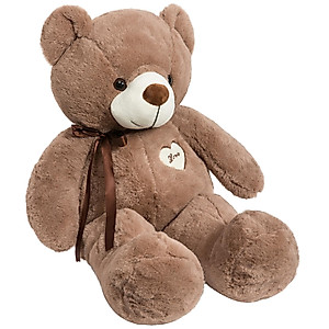 iBonny Teddy Bear Stuffed Animals Super Soft and Sweet Love Plush Bear Toy 32" Chocolate