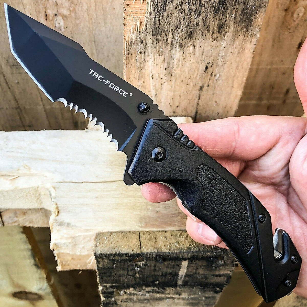 8.25" Tac- Force Military Tanto Tracker Rescue Spring Assisted Pocket Stainless Steel Blade Folding Knife