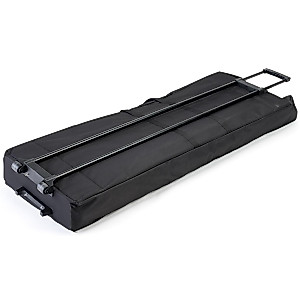 Displays2go, Rollable Carpet Black Carry Bag, Wheels, Aluminum and Canvas Construction - Black (SOCASE01)