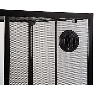 TRIXIE 64 Gallon Vertical Glass Terrarium, Double Hinged Doors, Mesh Top, Waterproof Base, Black
