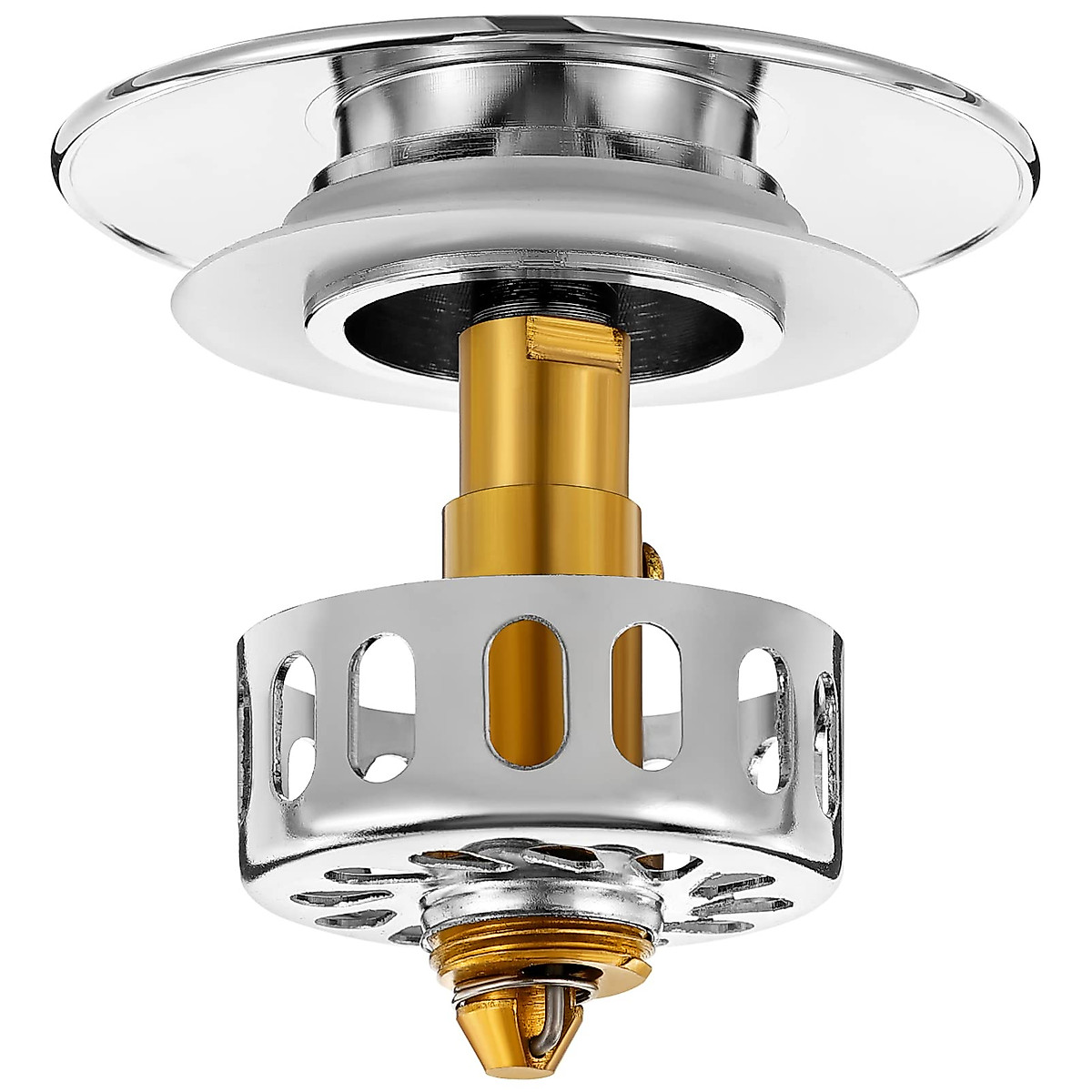 DOITOOL Bath Tub Stopper Over Sink Strainer Bath Drain Stopper Bathroom Sink Stopper Bath Tub Plug Shower Drain Hair Catcher for Popup Drain Metal Sink Strainer Sink Tub Bathtub Drain Plug