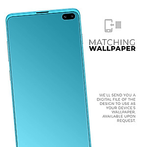DesignSkinz Solid Turquoise Blue Protective Vinyl Decal Wrap Skin Cover Compatible with The Samsung Galaxy S20 (Screen Trim & Back Glass Skin)
