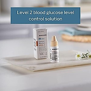 McKesson True METRIX Blood Glucose Testing Control Solution, Level 2, 3 mL Vial, 1 Count