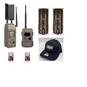 Cuddelink Cuddeback 1 Model G-5109 Cellular Camera Powered by Verizon 1 Long Range IR Camera L Series 2 Battery Power Banks Models P21-001 2 16GB SD Cards 1 Hunters Warehouse Hat New