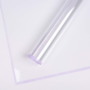 BBJ WRAPS Korean Flower Wrapping Paper Clear Waterproof Floral Bouquet Wrap with Colored Line, 22.8x22.8 Inch - 20 Sheets (Purple)