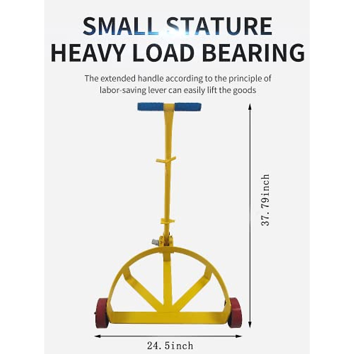 55 Gallon Drum Dolly - Stuffygreenus Industry Heavy Duty Barrel Wheels Barrel Dolly for 55 Gallon Drum Cart with Tow Bar Round Dolly Steel Low Profile, 1200lbs