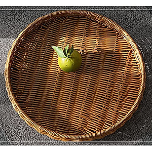 Serving Trays Serving Trays Round Trays Fruit Trays Multipurpose Trays Perfect for Coffee Tables Kitchen Restaurant Serving Food Home Decor Elegant Decorative Tray (Size : A)