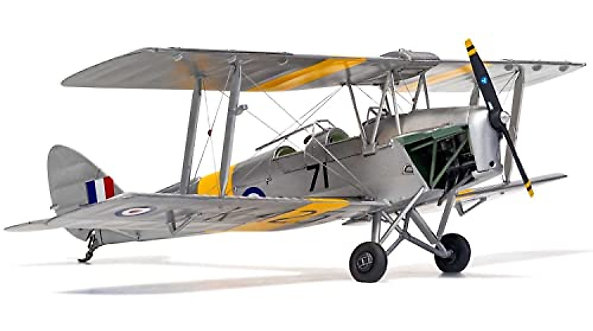 Airfix 1:48 De Havilland Tiger Moth Kit - Detailed WWII Biplane Model