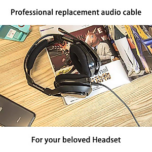 JAINTA A10 A40 Replacement Cable Compatible with for Astro A10 A40 A30 A50 Headsets Cord Lead Compatible with Xbox One Play Station 4 PS4 Headphone Audio Extension Cable (6.5 Feet)