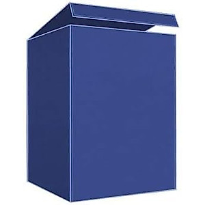 Utility Folding Shopping Cart Liner with Privacy Top Cover - Water Resistant, Lightweight, Non-Woven, Breathable Material, Fastens Securely - Protects Groceries and Laundry During Transit (Blue)