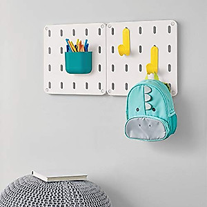 iDesign Cade BPA-Free Plastic Modular Hanging Pegboard Organizer Storage Bin, 5.04" x 3.04" x 4", Teal