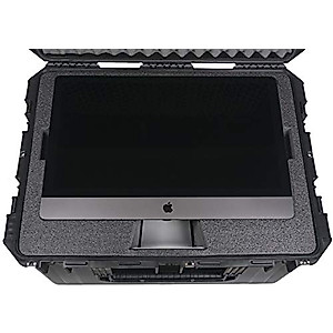 Case Club Case fits 27" iMac or 27" iMac Pro in Heavy Duty Airline Approved Shipping Case - Also Fits Apple Magic Keyboard, Magic Mouse & Accessories- Compact, Wheeled, Lockable, Waterproof, Hard Shell Travel Case