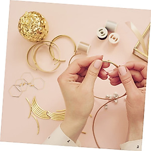 VILLCASE 150 pcs Earrings Hanger Earrings Geometric Earring Charms Geometric Frame Pendants Earring Pendant Dangle Charms Earrings Wire Hoops Bag Backless Stainless Steel Connector