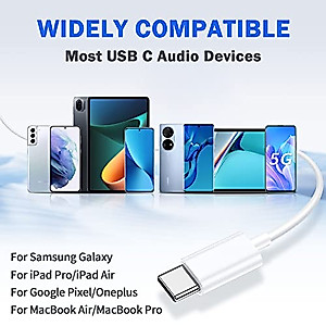 XNMOA Type C Wired Earbuds Headphones with Microphone,USB C Earphones with Volume Control&Support Call,Compatible with Samsung Galaxy S23 Ultra, S23+, iPad Pro MacBook,Most USB C Devices,White