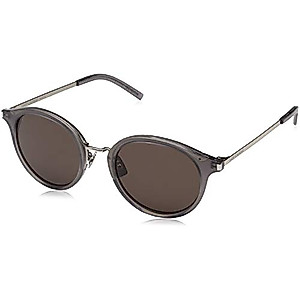 Saint Laurent Women's SL 57 Sunglasses, Opale Grey/Brown, One Size