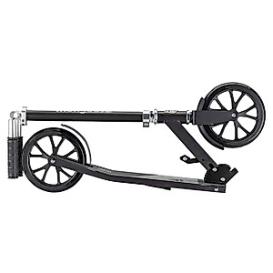 Mongoose Trace 200 Kick Scooter for Youth Adult Boys and Girls, Lightweight, Quick-Release & Easy Folding Scooter, With 202mm Wheels, Kickstand, Black/Red