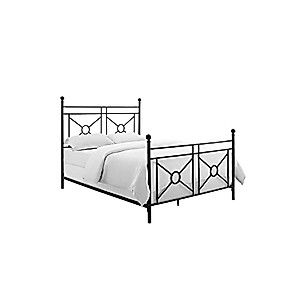 Crosley Furniture Montgomery Metal Platform Bed, King, Black