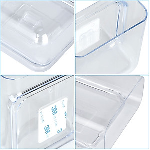 6Pack Plastic Wall Folders, Acrylic Single Pocket Wall Mount File Holder, Clear Hanging Wall File Organizer for Office Home, 4” x 4.7” x 2”