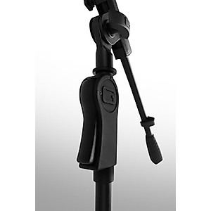 Gator Frameworks Deluxe Tripod Microphone Stand with Clutch Height Adjustment and Telescopic Boom Arm (GFW-MIC-2120),Black