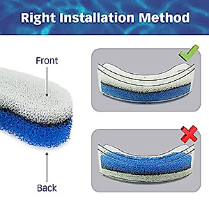 PetStandard Replacement Premium Water Filter for NPET WF050 Transparent Water Fountain. Arc-Shaped, Washable Pet Fountain Filters with Triple Filtration System, Pack of 12