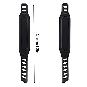 Zgwansui 1 Pair Adjustable Exercise Bike Pedal Straps, Stationary Bike Foot Straps Replacement, Universal for Bicycle Stationary Cycle Spinning Bike Home or Gym, Two Sides Slots