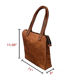 Hide & Drink, Squared Shoulder Bag, Full Grain Leather Handbag, Handmade Purse, Vintage Accessories - Single Malt Mahogany