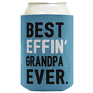 Grandma Grandpa Gifts Best Effin' Grandma and Grandpa Ever Funny Grandma Grandpa Announcement Grandma Grandpa Gift Set 2 Pack Can Coolie Drink Coolers Coolies Blue & Pink