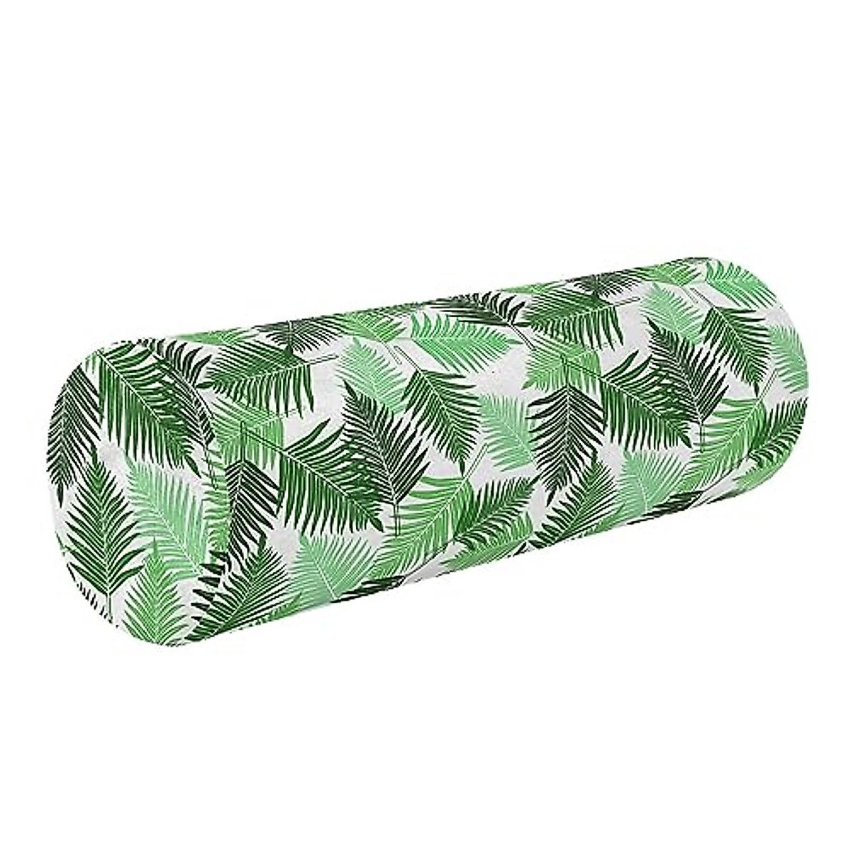 Vnurnrn Tropical Leaves Neck Support Pillow Round Neck Roll Bolster Cylinder Pillow Cervical Pillows Round Neck Pillow for Leg Knee Back Head Support for Work Women Men Traveling Headrest
