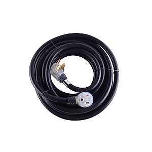 MaxWorks 80703 Heavy Duty 40 Foot 8 AWG/3C 6-50 Nema R Plug Lighted Welding Cord with ETL Approved