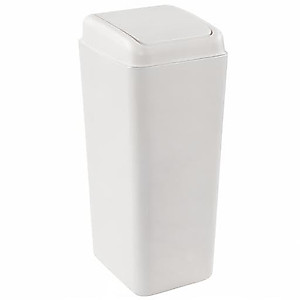 Ucake 3.5 Gallon Plastic Trash Can with Swing Top, Swing Lid Waste Bin