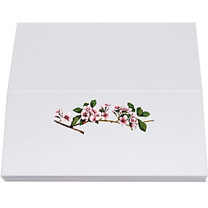 Pink Cherry Blossoms Place Cards, Set of 60, Pre-cut and Scored - Wedding, Party, Dinner, and Special Events - Made in the USA