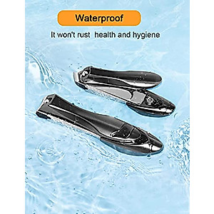 Splash-proof nail clippers and Toenail Clippers Set,Sharp Sturdy Fingernail, detachable, washable, suitable for the elderly, adults, Set of 2 of nail clippers (Black)