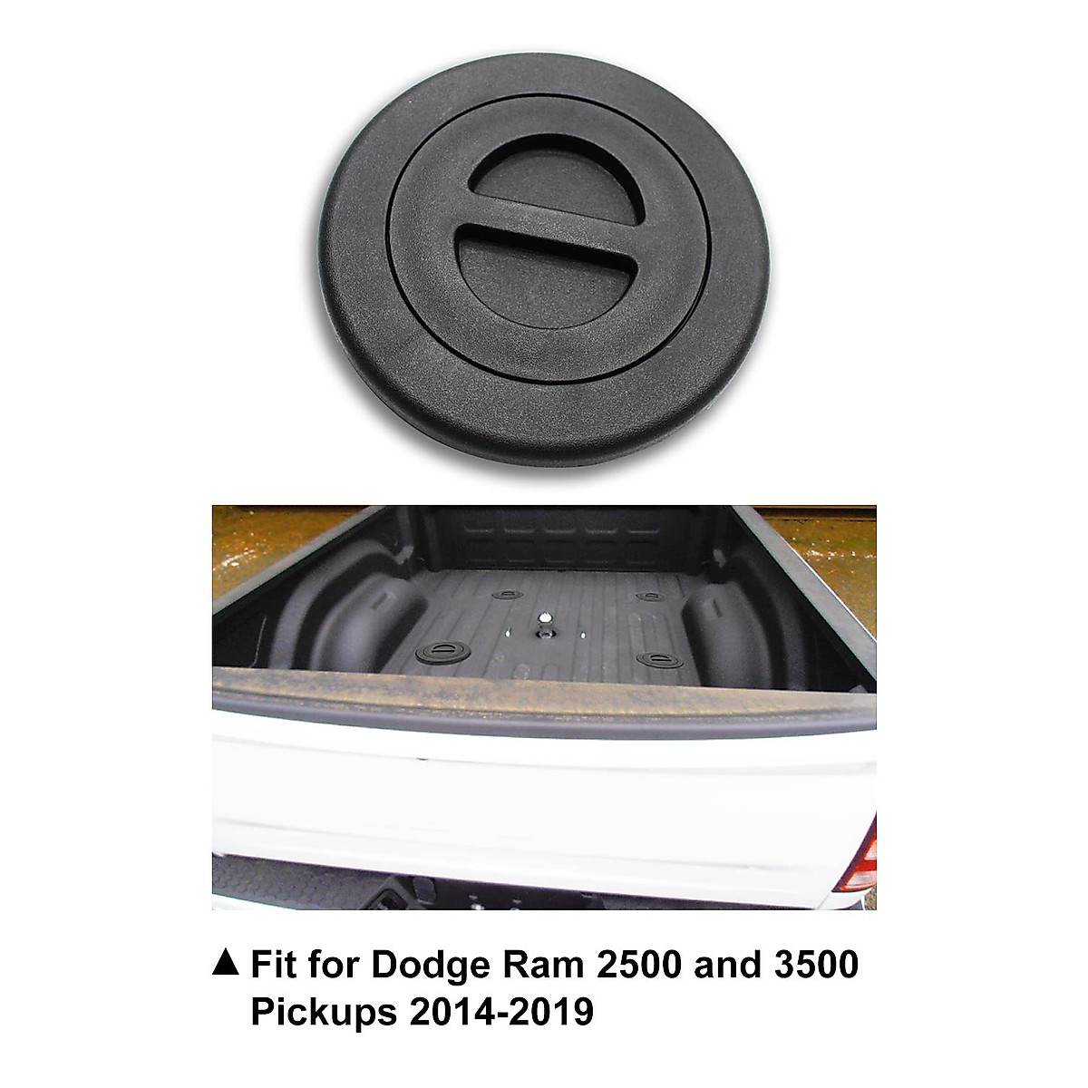 Trucks Towing Prep Group Bed Plug Cover Kit, Replace 68225506AA, Fit for Dodge Ram 2500 and 3500 Pickups 2014-2019, Trailer Tow Cover for Truck with 5th Wheel/Gooseneck Towing Setups